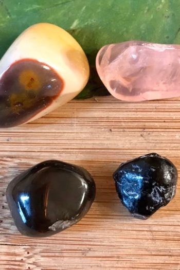For Sale: Grief Gift Set - Crystals And Stones - Mangano Calcite...