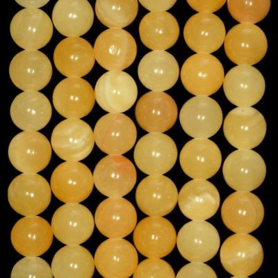 For Sale: 8mm Natural Rare Honey Calcite Gemstone Grade Aaa...