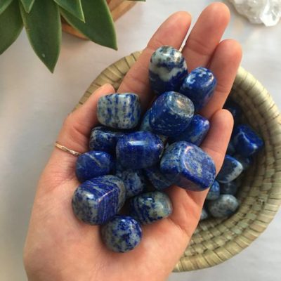 Tumbled Lapis Lazuli Crystals & Pocket Stones For Sale | Beadage
