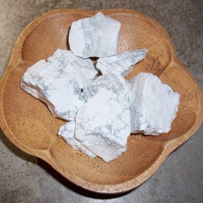 For Sale: Raw White Howlite Stone - White Howlite Crystal