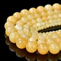 For Sale: 8mm Natural Rare Honey Calcite Gemstone Grade Aaa...