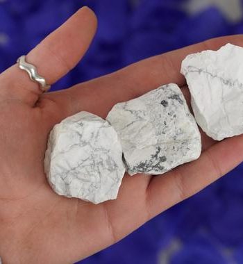 For Sale: Raw White Howlite Stone - White Howlite Crystal