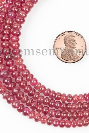Ruby Rondelle Beads For Sale | Beadage