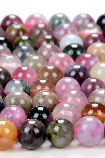Tourmaline Round Beads For Sale | Beadage