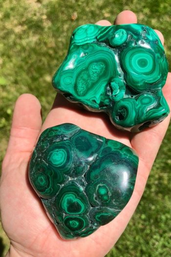 For Sale: Elephant Reconstituted Malachite Gemstone Figurines...