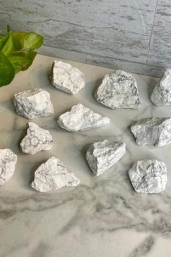 For Sale: Raw White Howlite Stone - White Howlite Crystal