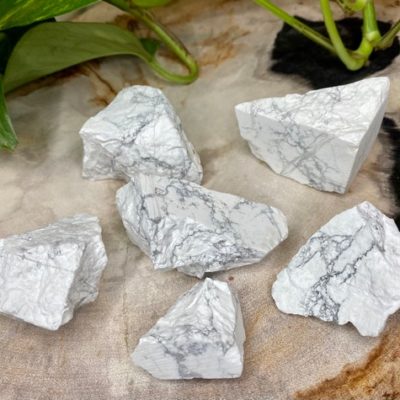 For Sale: Raw White Howlite Stone - White Howlite Crystal