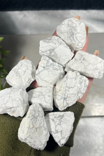 For Sale: Raw White Howlite Stone - White Howlite Crystal