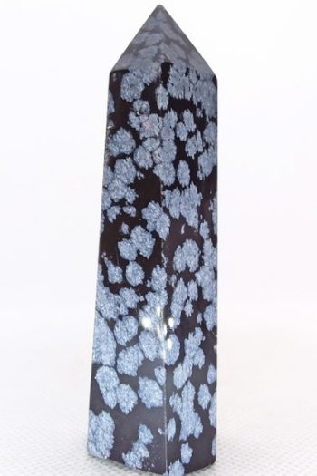 For Sale: Snowflake Obsidian Crystal Point For Shadow Work...