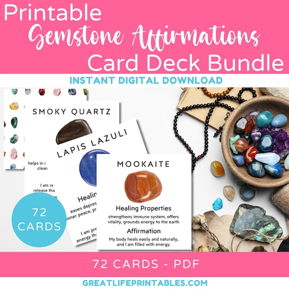 Printable Crystal Cards, Pages, & Posters | Beadage