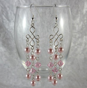Simple Pink Wedding Earrings - Jewelry Making Ideas | Beadage